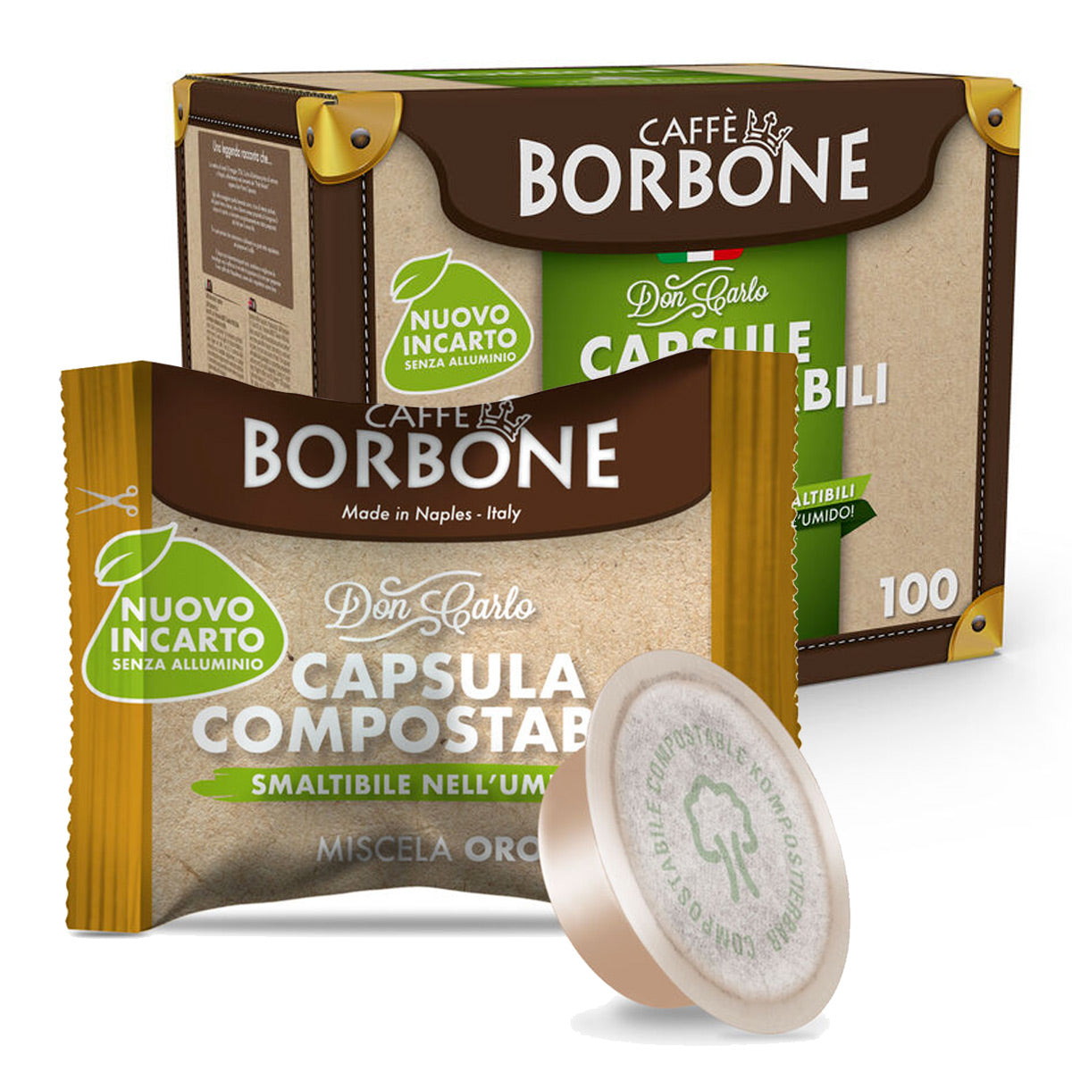 Caffè Borbone Miscela Oro in capsule compostabili compatibili Lavazza a ...